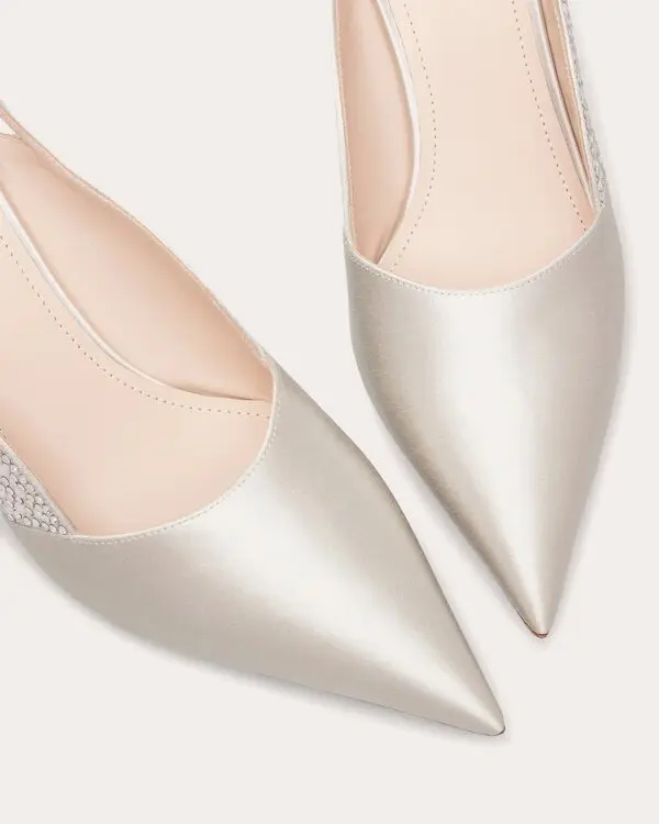 Rodo Trish 80 Crystal Satin Slingback