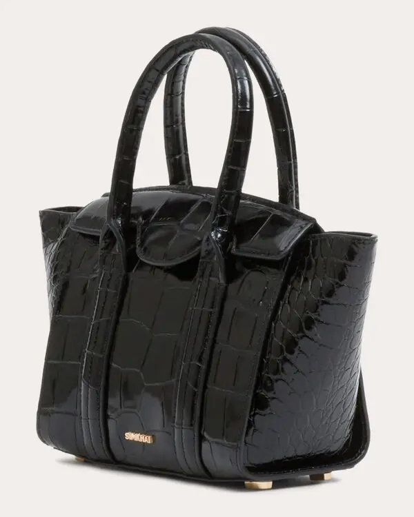 Simkhai Nicola Croc-embossed Leather Mini Tote Bag