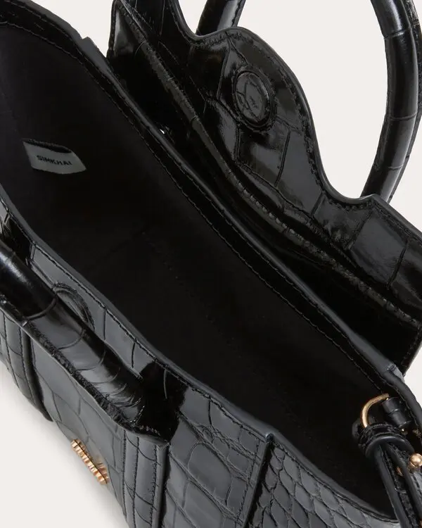 Simkhai Nicola Croc-embossed Leather Mini Tote Bag