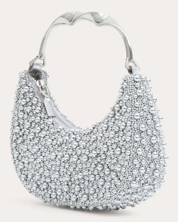 Simkhai Evelyn Beaded Crescent Handbag