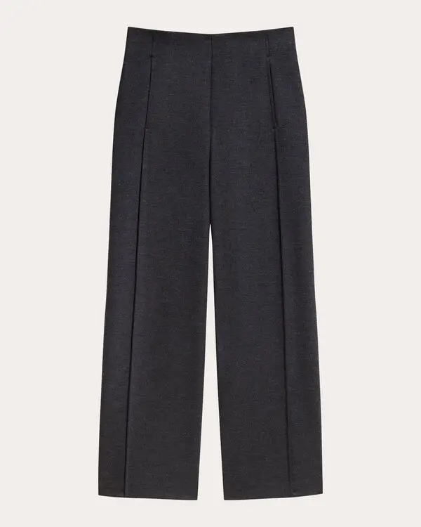 Theory Wool Mélange Seamed Straight-leg Pants