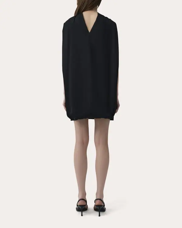 Simkhai Toni Satin Cape Mini Dress
