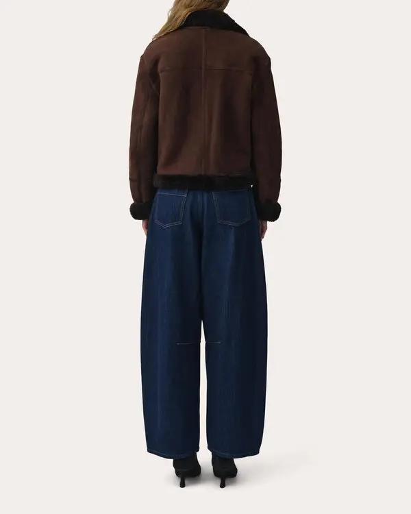 Simkhai Cassia Shearling Aviator Jacket