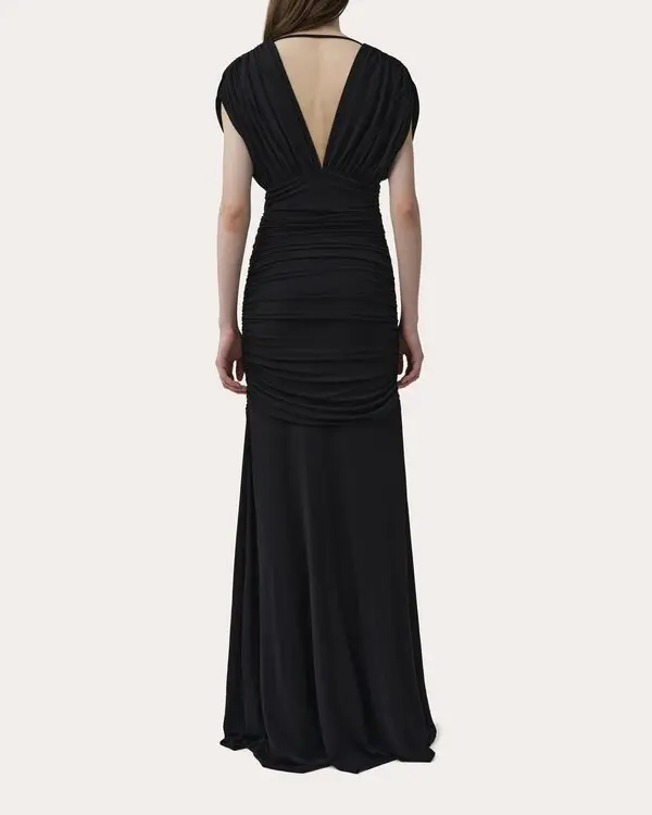 Simkhai Norvelle Ruched Jersey Empire Gown