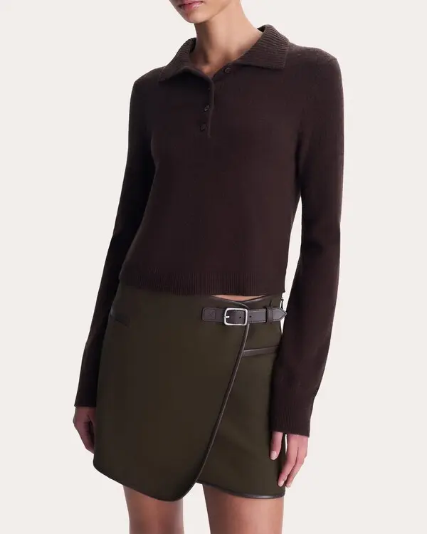 Simkhai Constance Cashmere Shrunken Polo