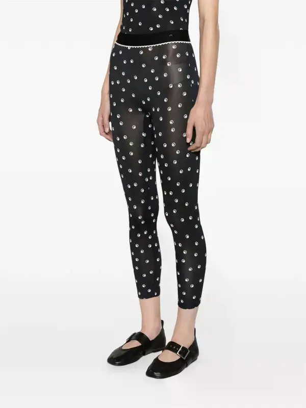MARINE SERRE Polka-dot Moon Jersey Capri Leggings