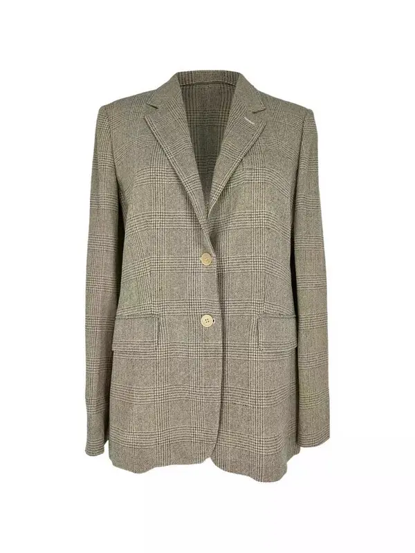 Max Mara Plaid Single-breasted Blazer