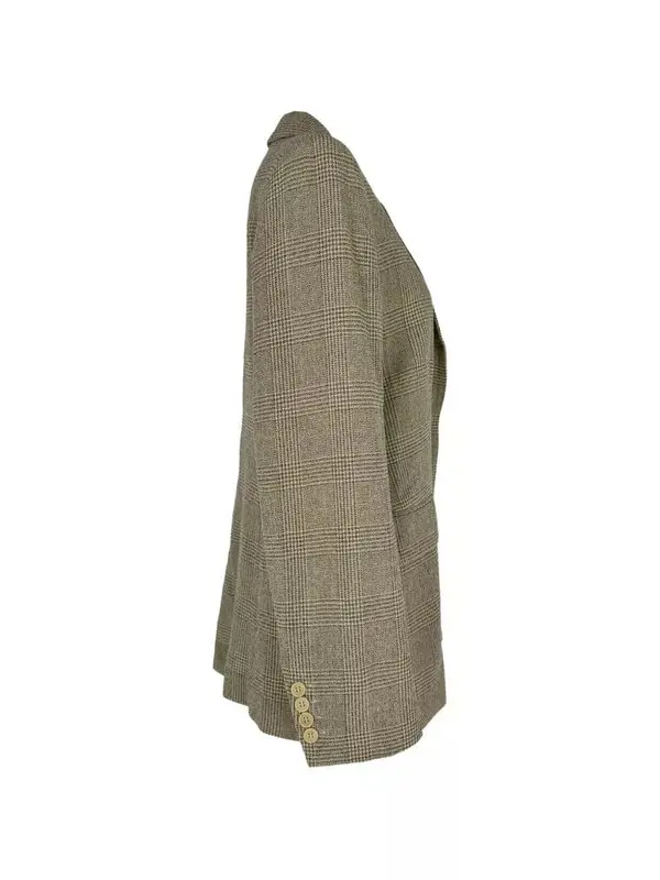 Max Mara Plaid Single-breasted Blazer