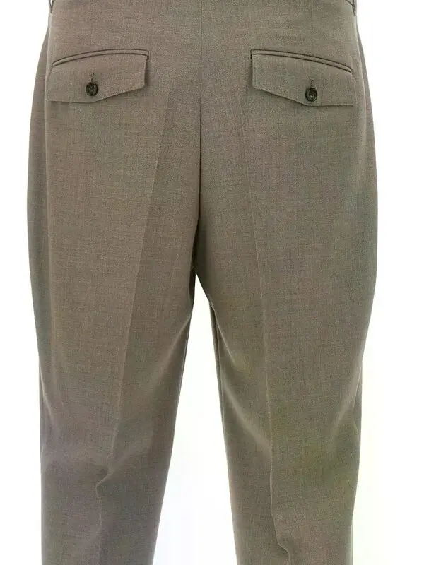 BOSS Pleated Relaxed-fit Trousers In Virgin Wool