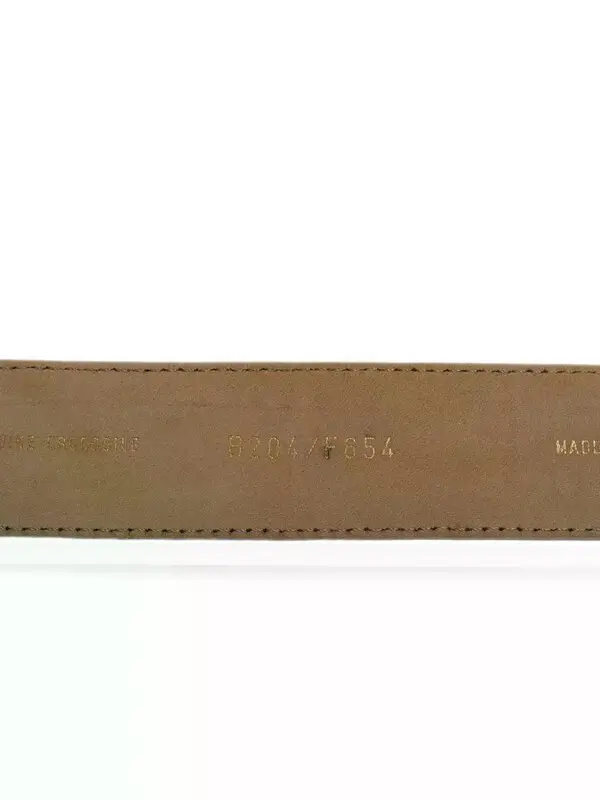 Brioni Crocodile-embossed Buckle Belt