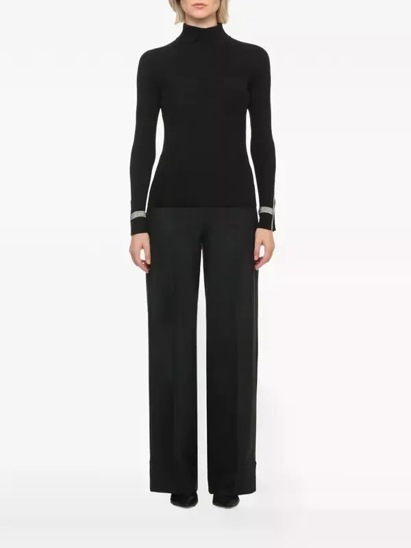D.exterior Crystal-embellished Collar-detail Sweater