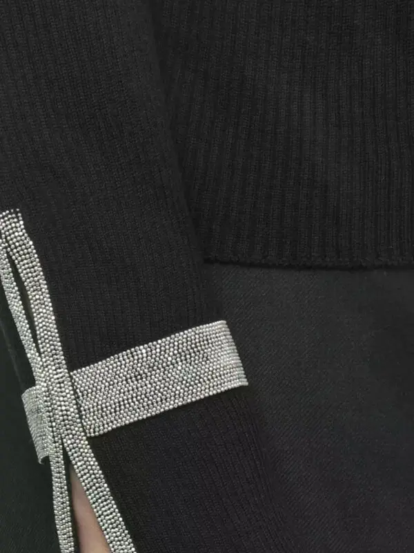 D.exterior Crystal-embellished Collar-detail Sweater