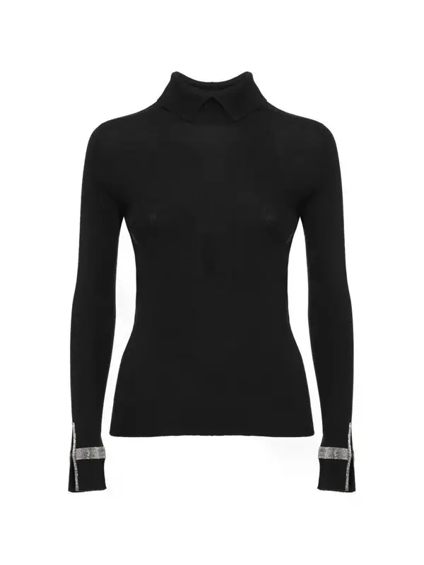 D.exterior Crystal-embellished Collar-detail Sweater