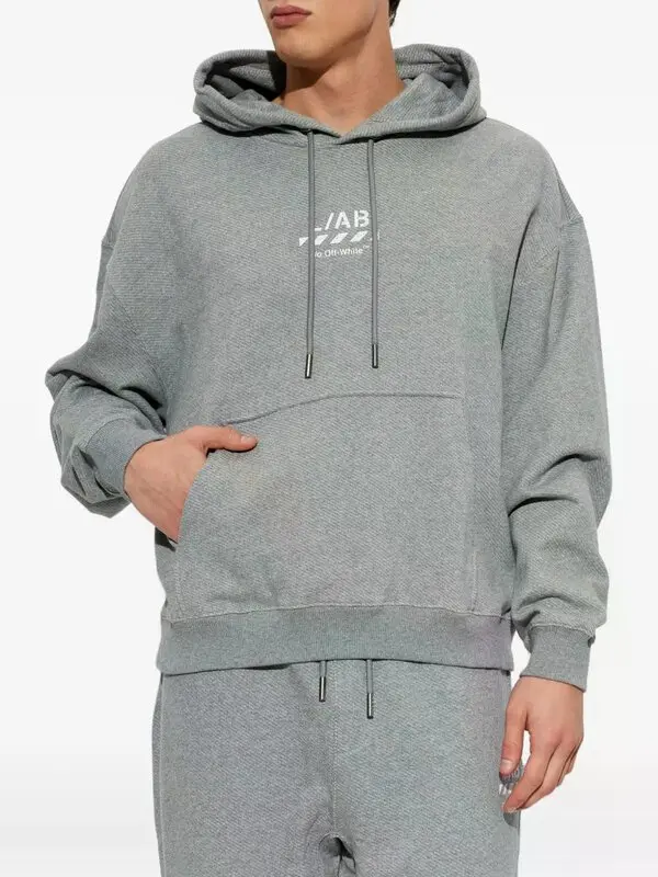 L/AB C/O OFF-WHITE Diagonals Logo-print Hoodie