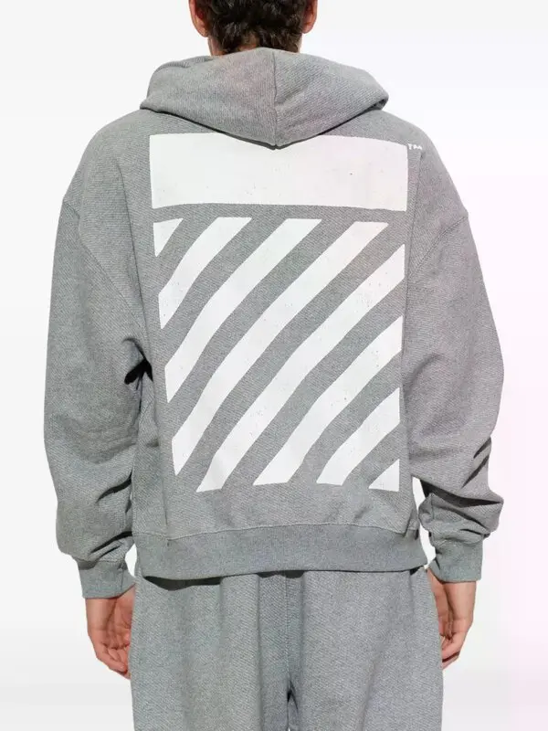 L/AB C/O OFF-WHITE Diagonals Logo-print Hoodie