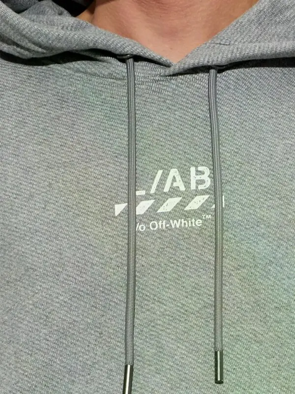 L/AB C/O OFF-WHITE Diagonals Logo-print Hoodie