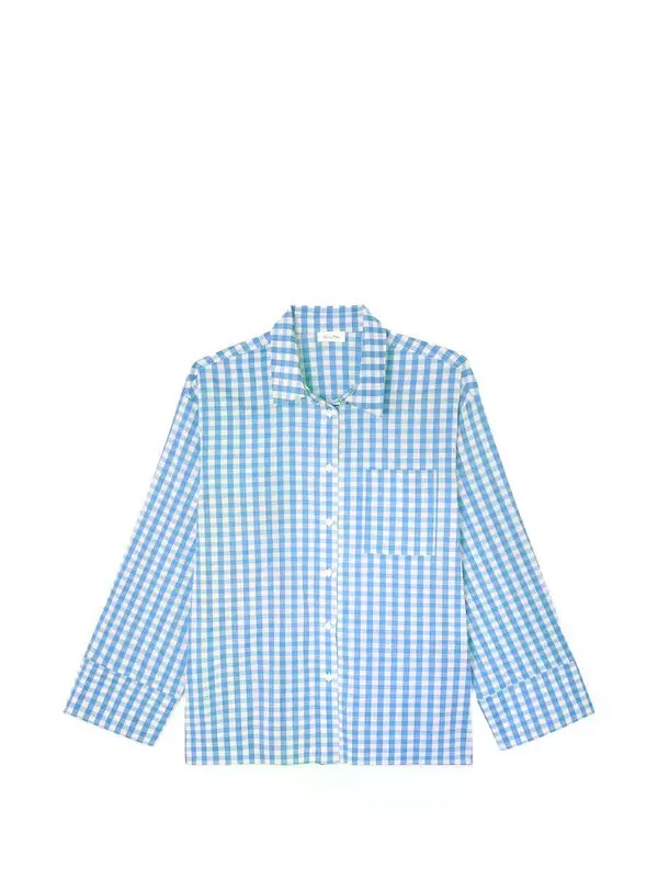 American Vintage Riniway Gingham-check Shirt - Blue