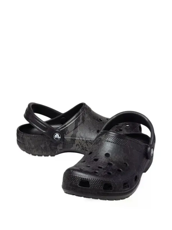 CROCS Classic Veil Camo Clogs - Black