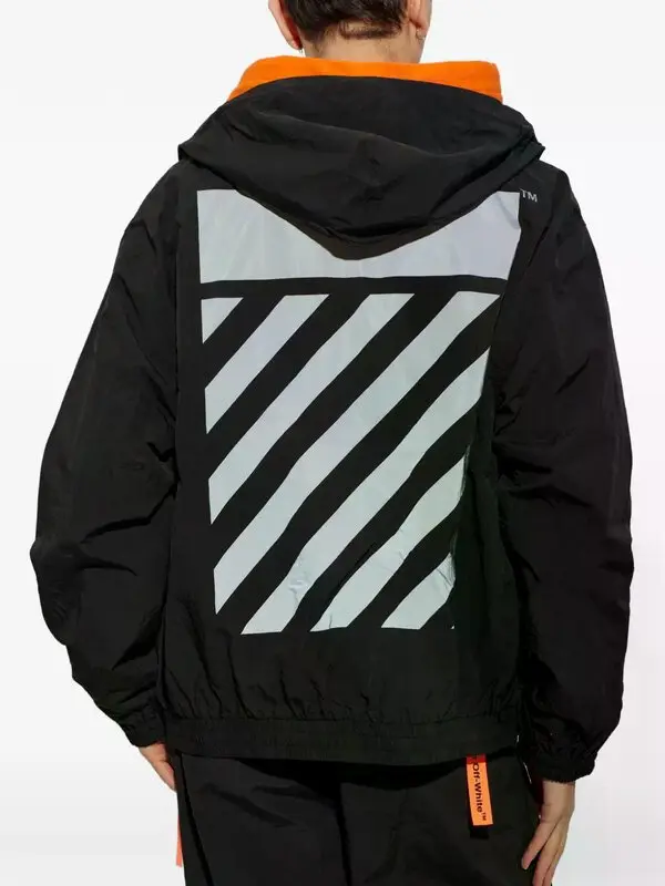 L/AB C/O OFF-WHITE Logo-print Hooded Jacket