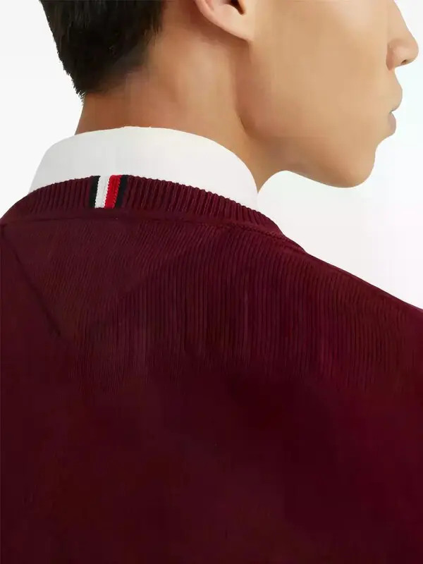 Tommy Hilfiger V-neck Embroidered-logo Sweater