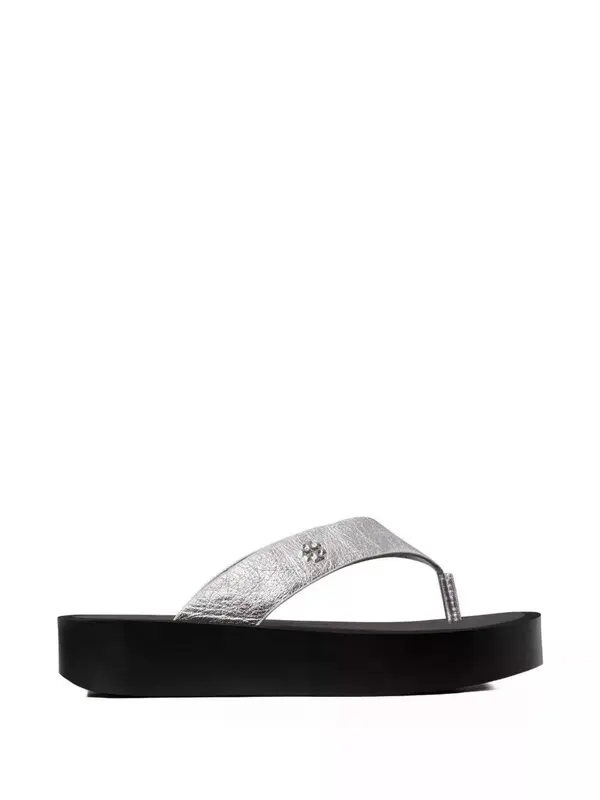 Tory Burch Crinkle-effect Platform Sandals