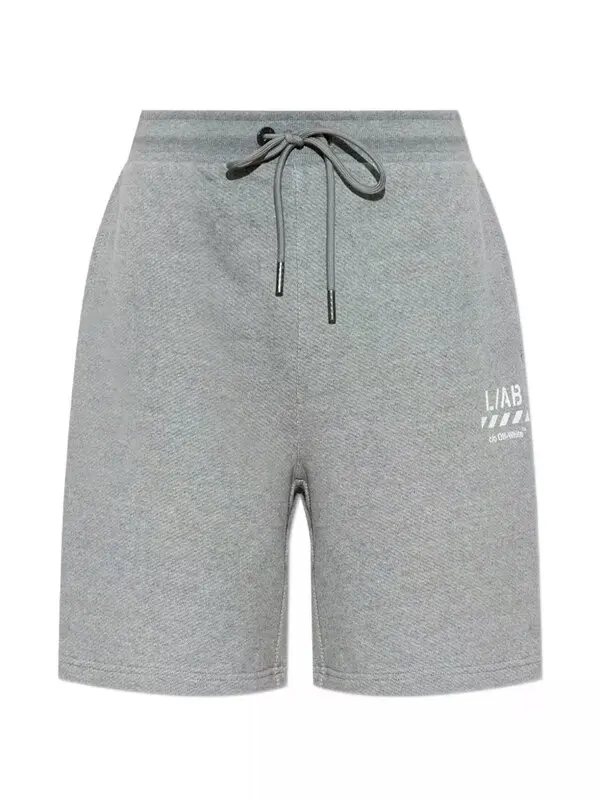 L/AB C/O OFF-WHITE Logo-print Drawstring Shorts