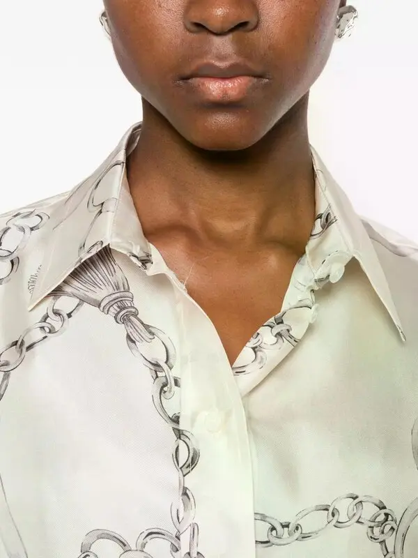 CALIBAN Chain-print Shirtdress