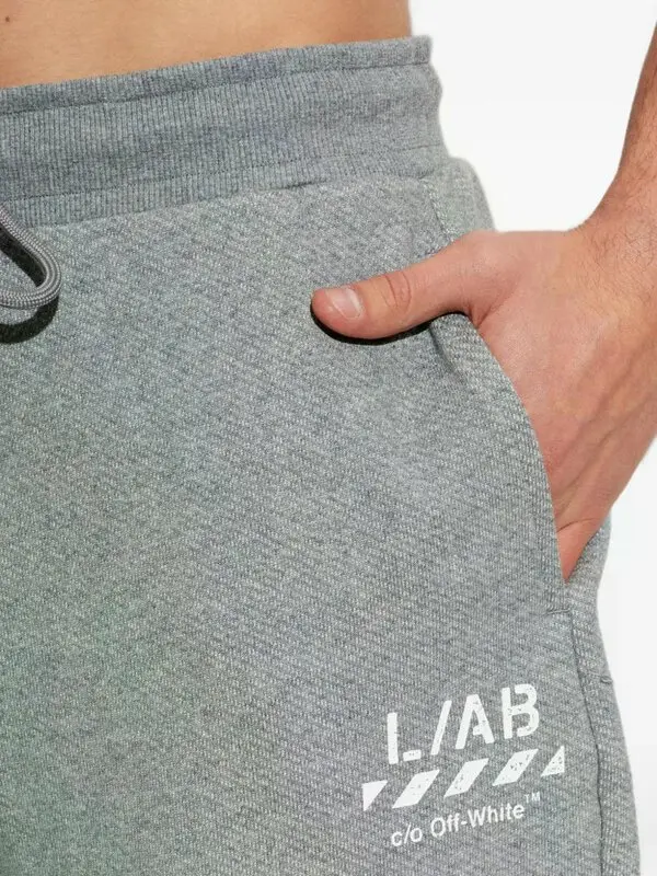 L/AB C/O OFF-WHITE Logo-print Drawstring Track Pants