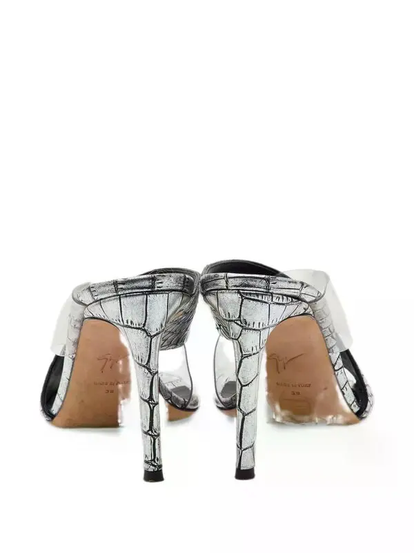 GIUSEPPE ZANOTTI Crocodile-embossed Heel Sandals