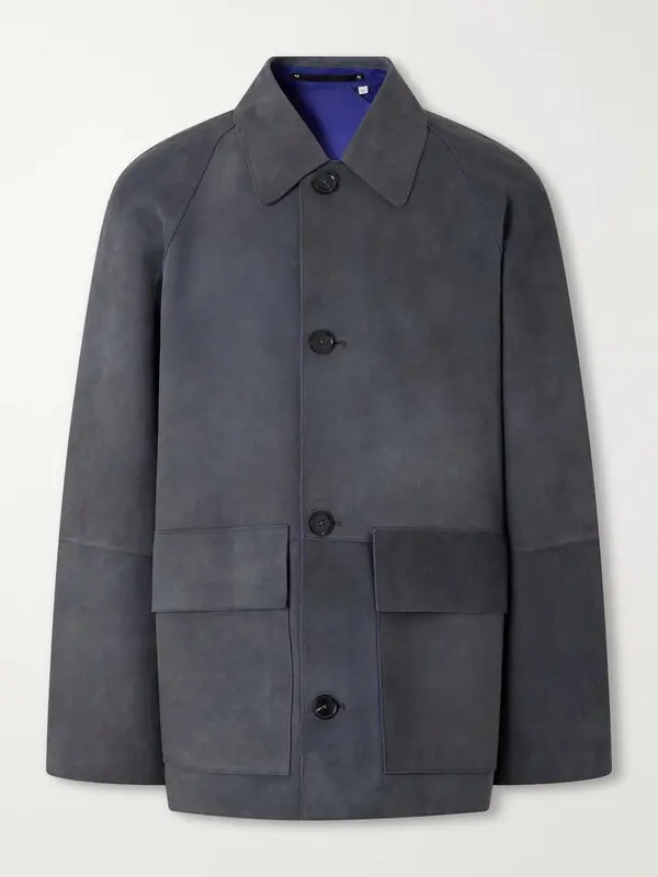 Paul Smith Oversized Bonded-suede Jacket - Gray