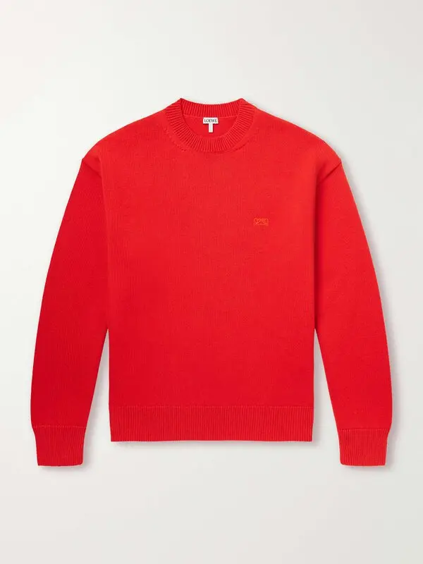 Loewe Anagram-embroidered Cashmere-blend Sweater