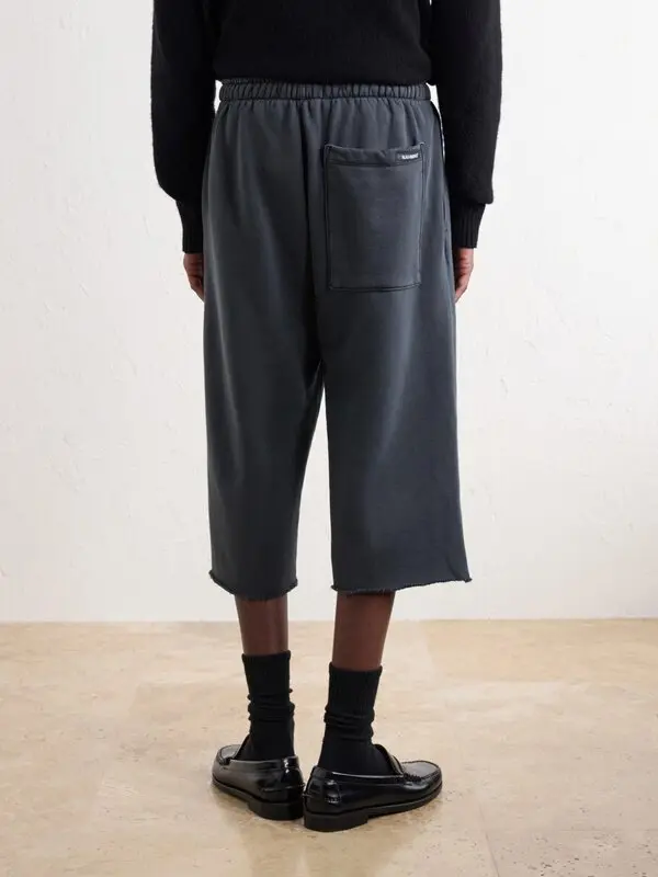 NAHMIAS Hoops 24 Straight-leg Cropped Cotton-jersey Sweatpants