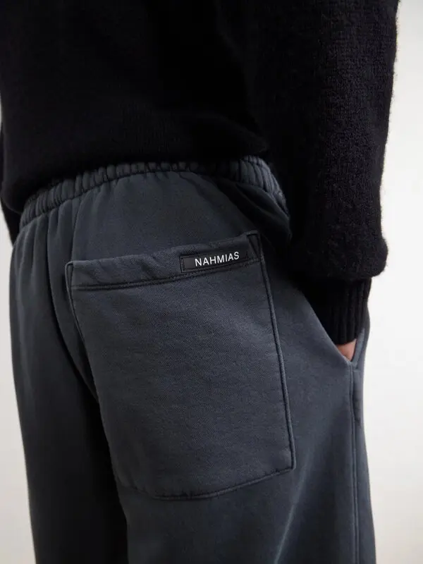 NAHMIAS Hoops 24 Straight-leg Cropped Cotton-jersey Sweatpants