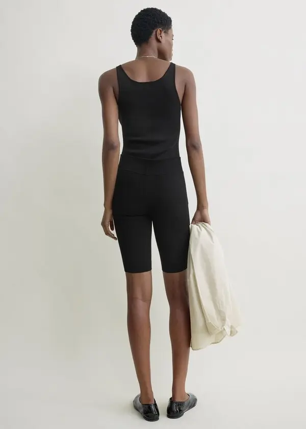 TOTEME Capri Knit Shorts - Black