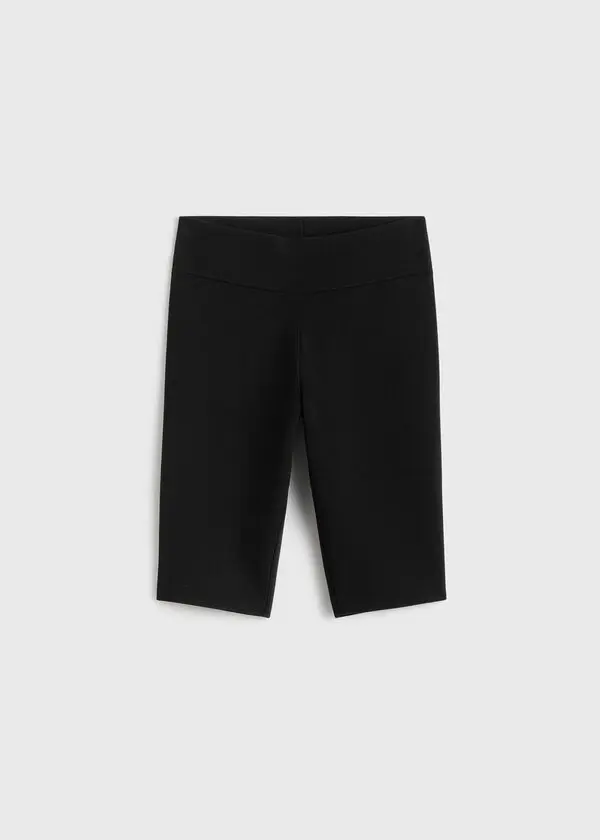 TOTEME Capri Knit Shorts - Black