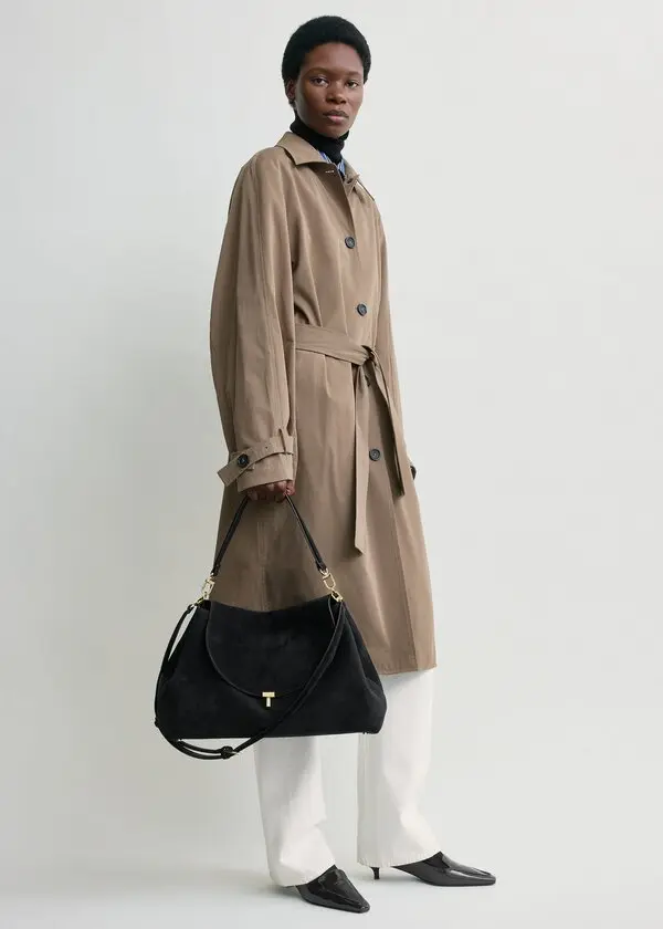 TOTEME T-lock Suede Satchel
