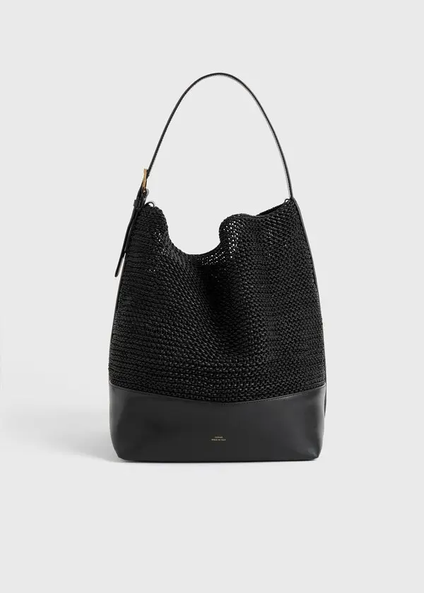 TOTEME Belted Woven-leather Tote