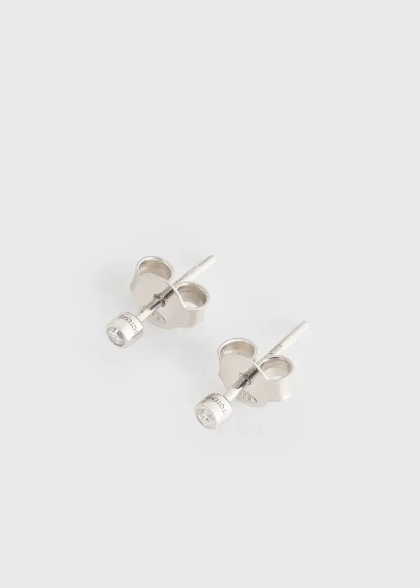 TOTEME Mini Diamond Studs /white