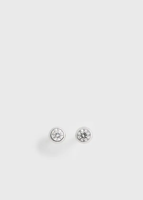 TOTEME Mini Diamond Studs /white