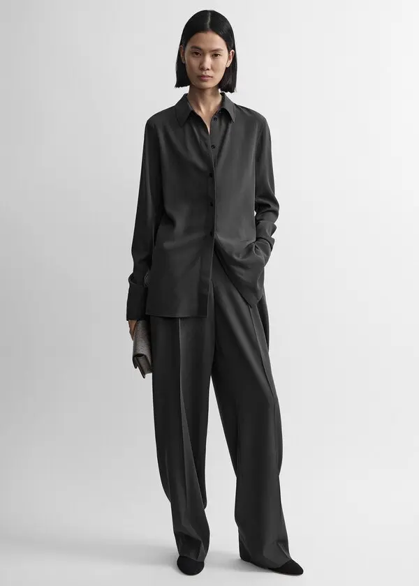 TOTEME Lightweight Shirt Washed - Black