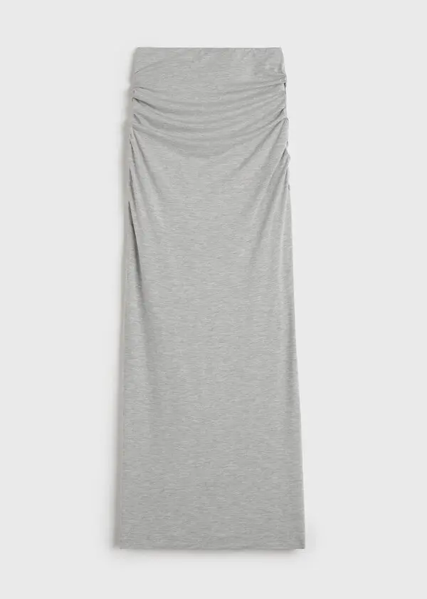 TOTEME Draped Jersey Skirt Pale Mélange