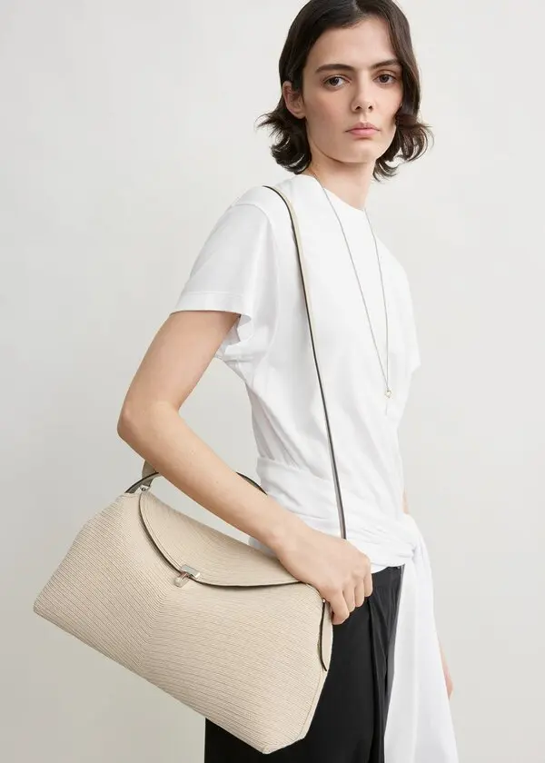 TOTEME T-lock Rope Top Handle Pearl - Creme