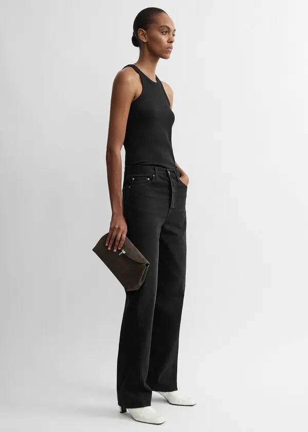 TOTEME T-lock Suede Clutch