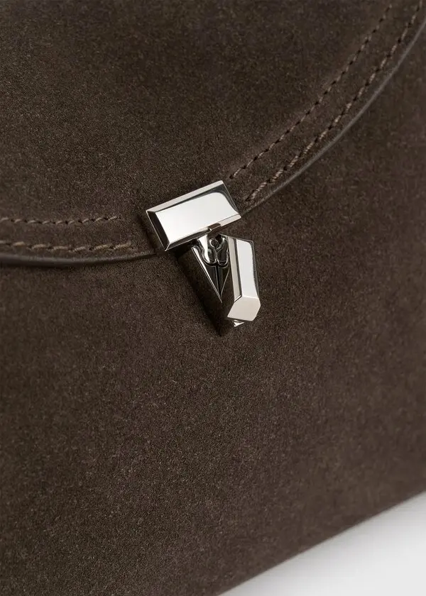 TOTEME T-lock Suede Clutch