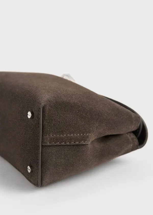 TOTEME T-lock Suede Clutch