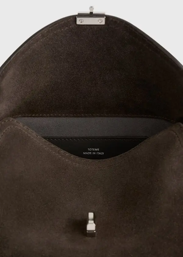 TOTEME T-lock Suede Clutch