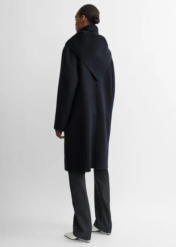 TOTEME Scarf Doublé Coat Navy