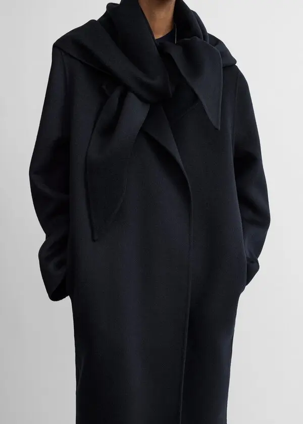 TOTEME Scarf Doublé Coat Navy