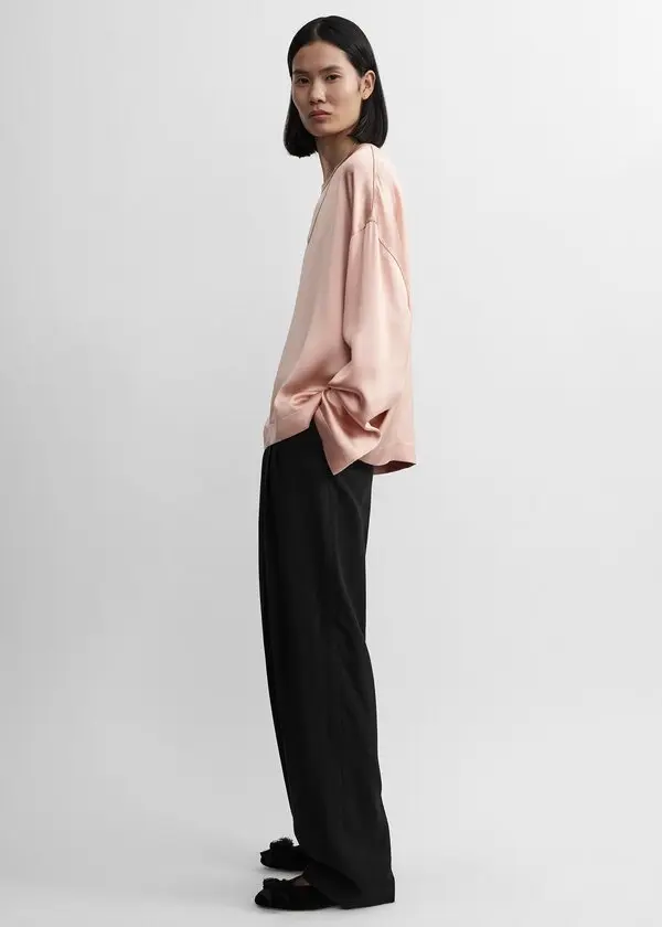 TOTEME Boxy Satin Top Pale - Pink