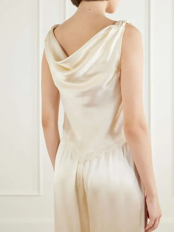 DÔEN Manon Gathered Silk Top
